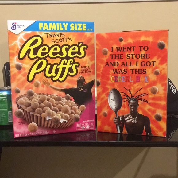 Travis Scott | Other | Travis Scott Limited Edition Reeses Puffs Cereal ...